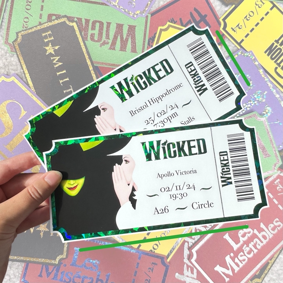 Personalised Wicked the Musical Ticket - Etsy
