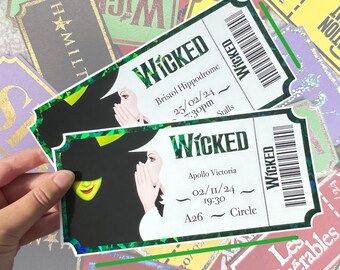 Editable Wicked Broadway Surprise Ticket, Musical Theatre Faux Event ...