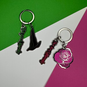 Wicked the Musical Elphaba and Glinda Matching Hard Enamel Keyring Set ...