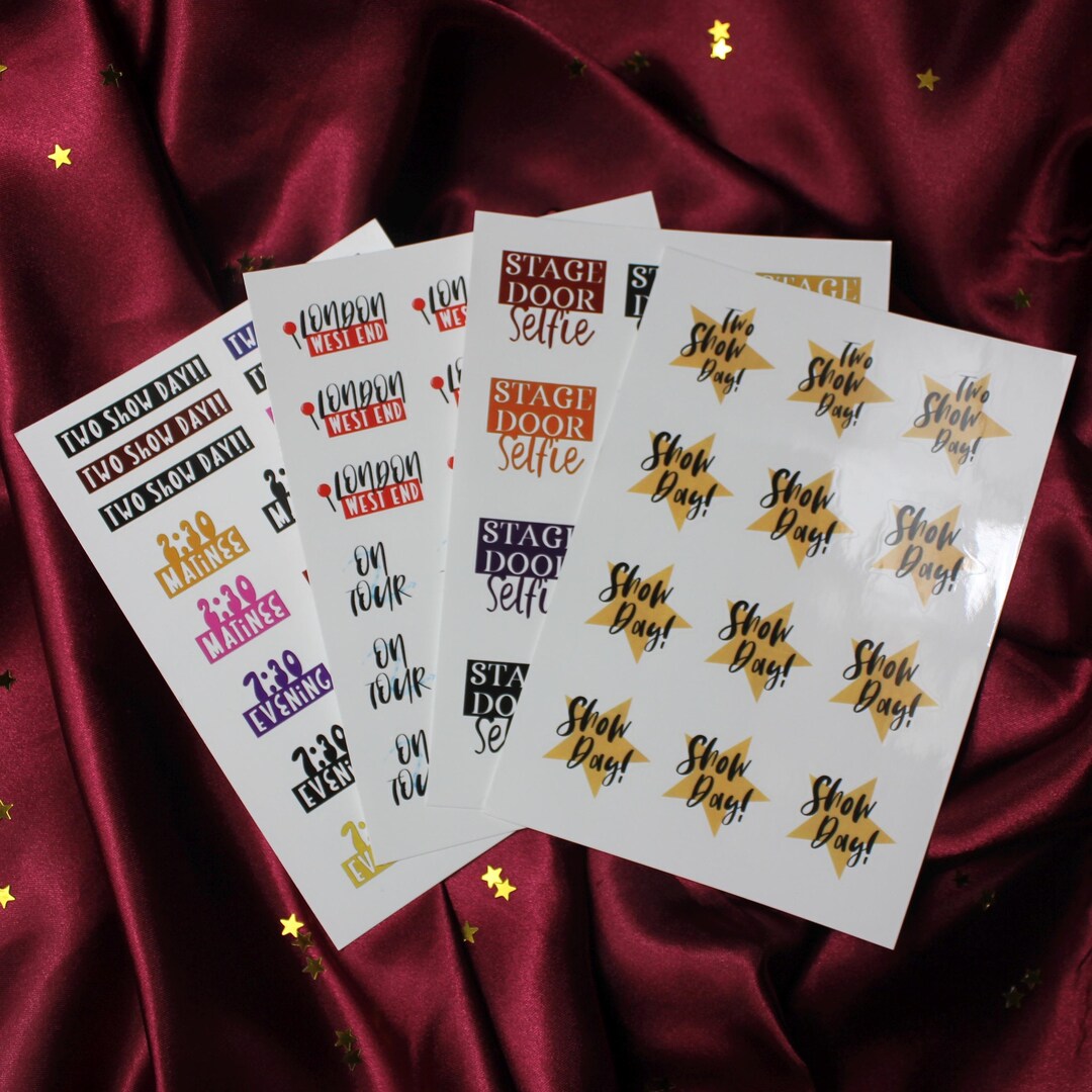 Theatre Sticker Sheet for Theatre Scrapbooking/ Theatre Journal - Etsy
