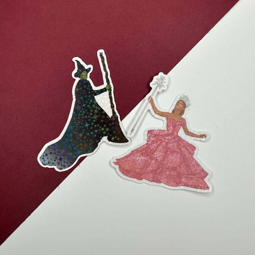 Elphaba and Glinda Wicked the Musical Movie Holographic Stickers - Etsy UK