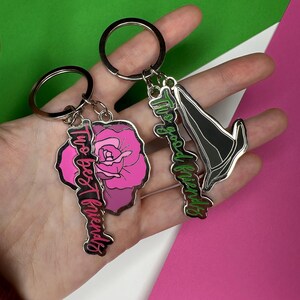 Wicked the Musical Elphaba and Glinda Matching Hard Enamel Keyring Set ...