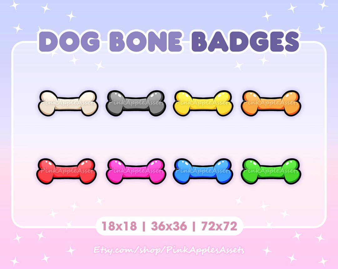 Dog Bone Badges for Twitch/youtube/discord (sub/bit Badges) - Instant ...