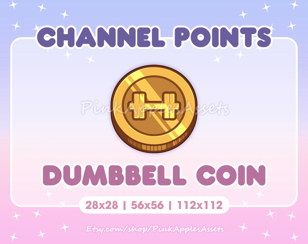 Dumbbell Coin Channel Points Icon/emote for Twitch - Instant Download ...