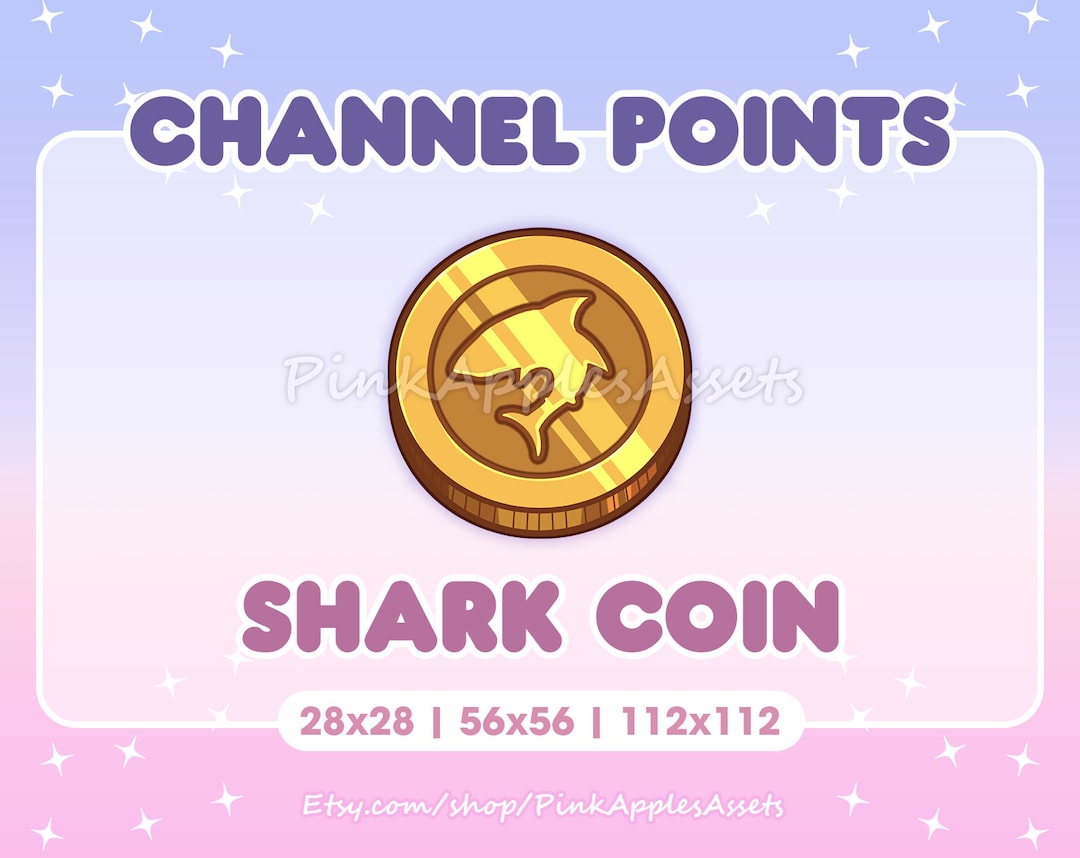 Shark Coin Channel Points Icon/emote for Twitch - Instant Download! - Etsy