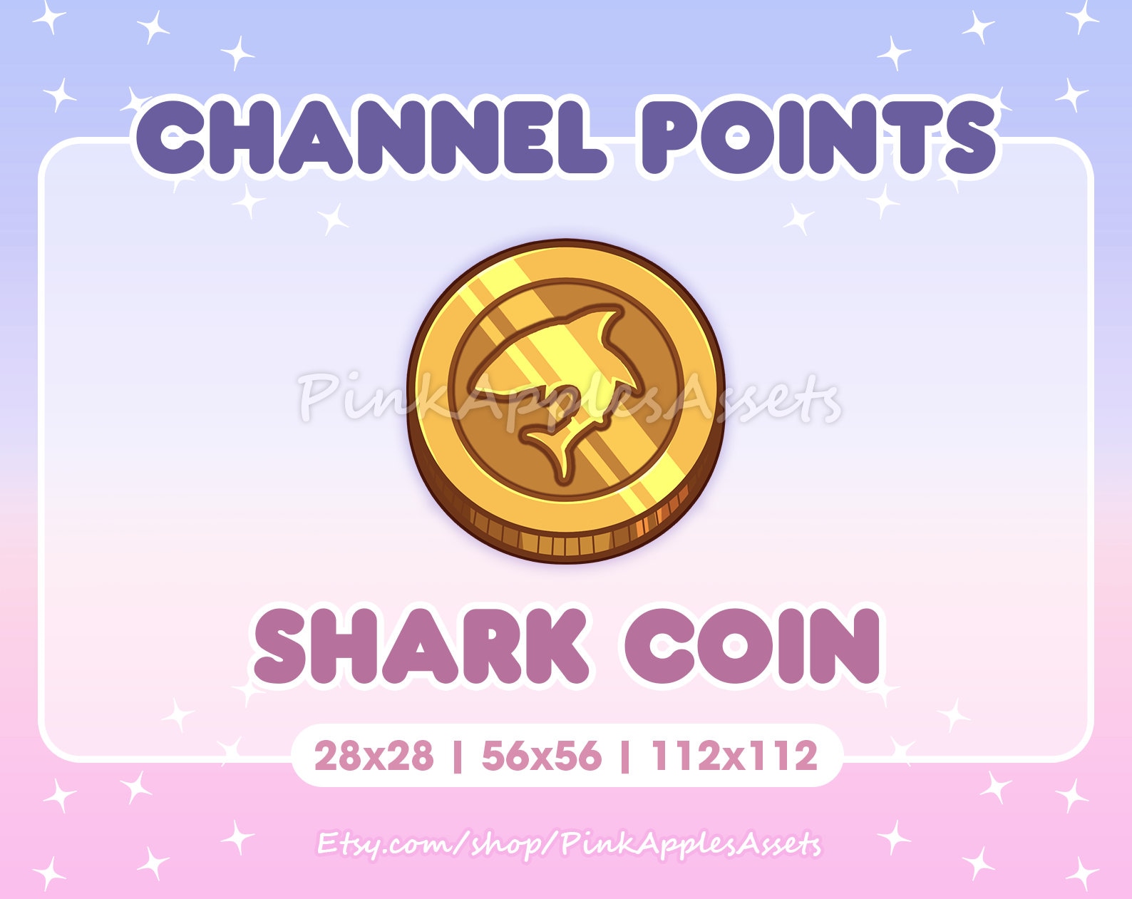 Shark Coin Channel Points Icon/emote for Twitch - Instant Download! - Etsy