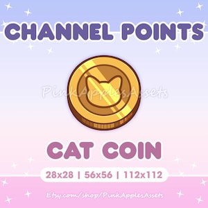 Cat Coin Channel Points Icon/emote for Twitch Instant Download - Etsy