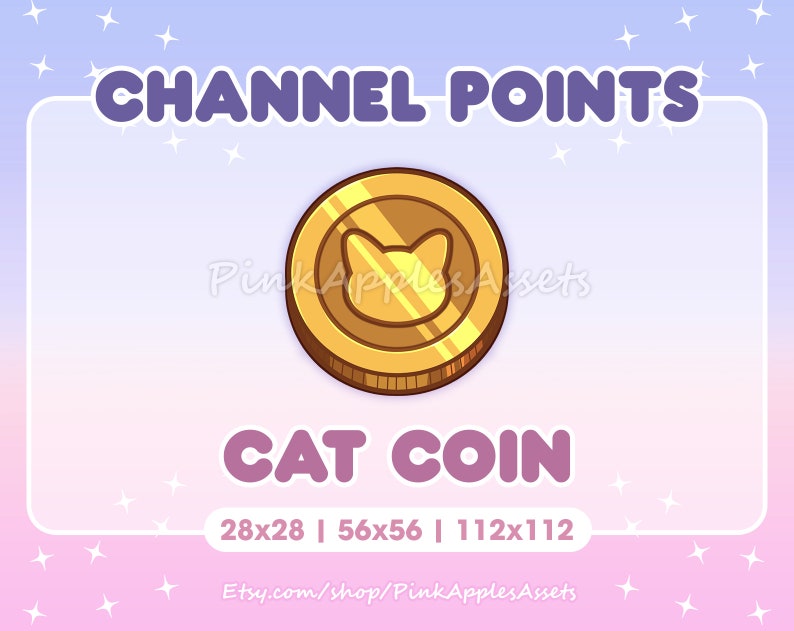 Cat Coin Channel Points Icon/emote for Twitch - Instant Download! - Etsy