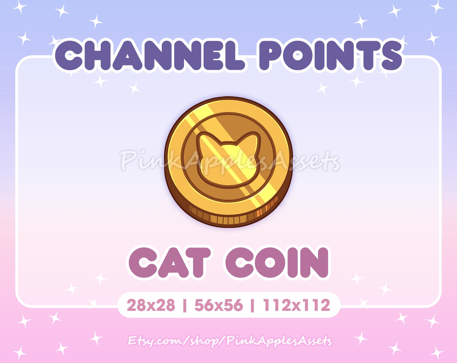 Cat Coin Channel Points Icon/emote for Twitch - Instant Download! - Etsy