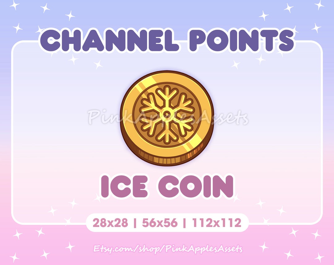 Ice / Snow Coin Channel Points Icon/emote for Twitch - Instant Download ...