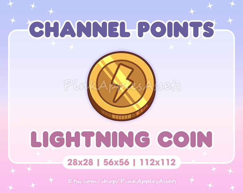 Lightning Bolt Coin Channel Points Icon/emote for Twitch - Instant ...