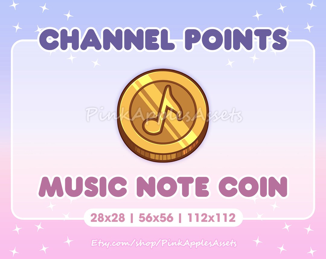 Music Note Coin Channel Points Icon/emote for Twitch - Instant Download ...