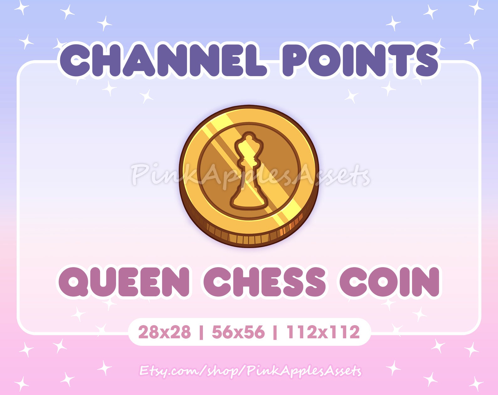 Queen Chess Piece Coin Channel Points Icon/emote for Twitch - Instant ...