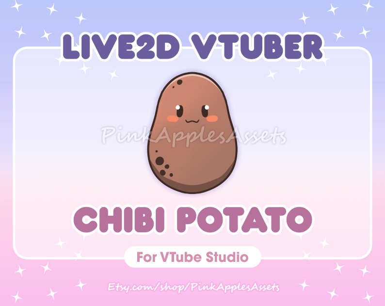 Chibi Potato Live2d Vtuber Model for Vtube Studio - Instant Download ...