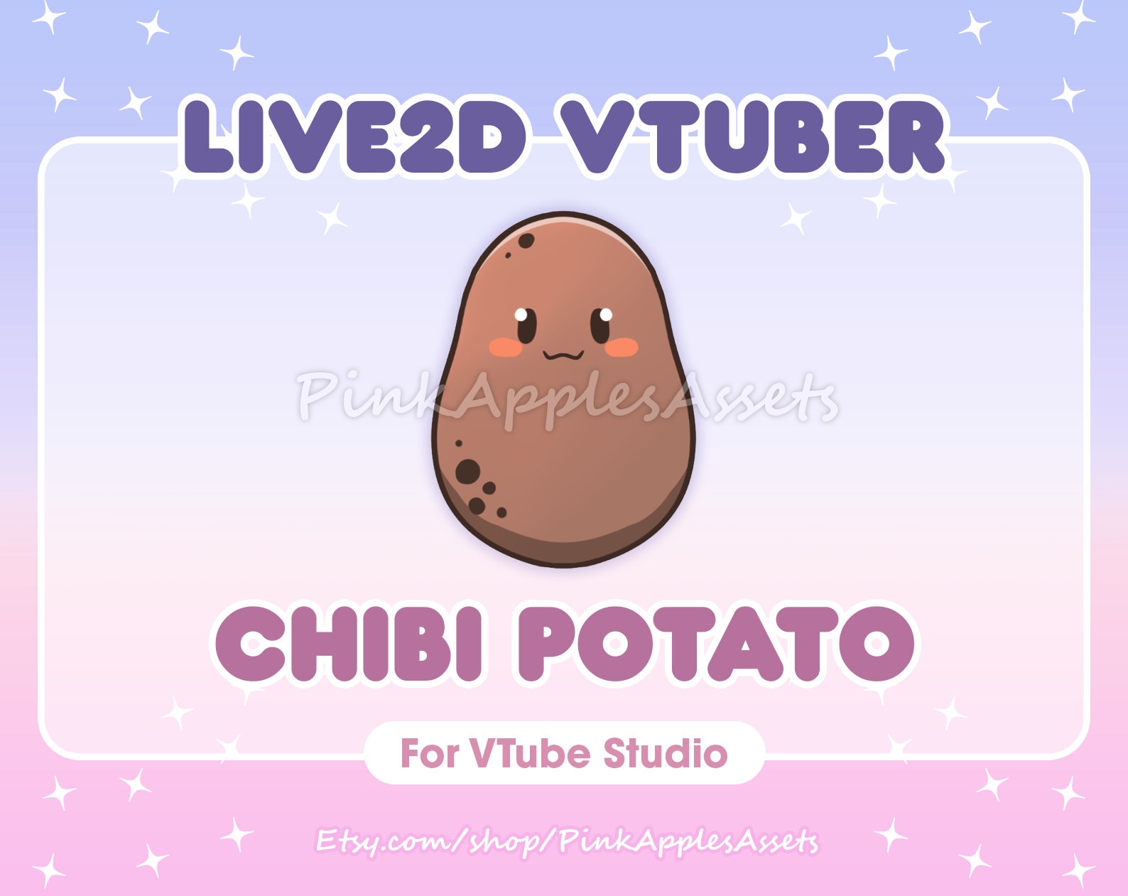 Chibi Potato Live2d Vtuber Model for Vtube Studio - Instant Download ...