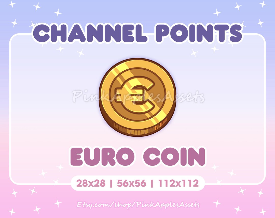 Euro Coin Channel Points Icon/emote for Twitch - Instant Download! - Etsy