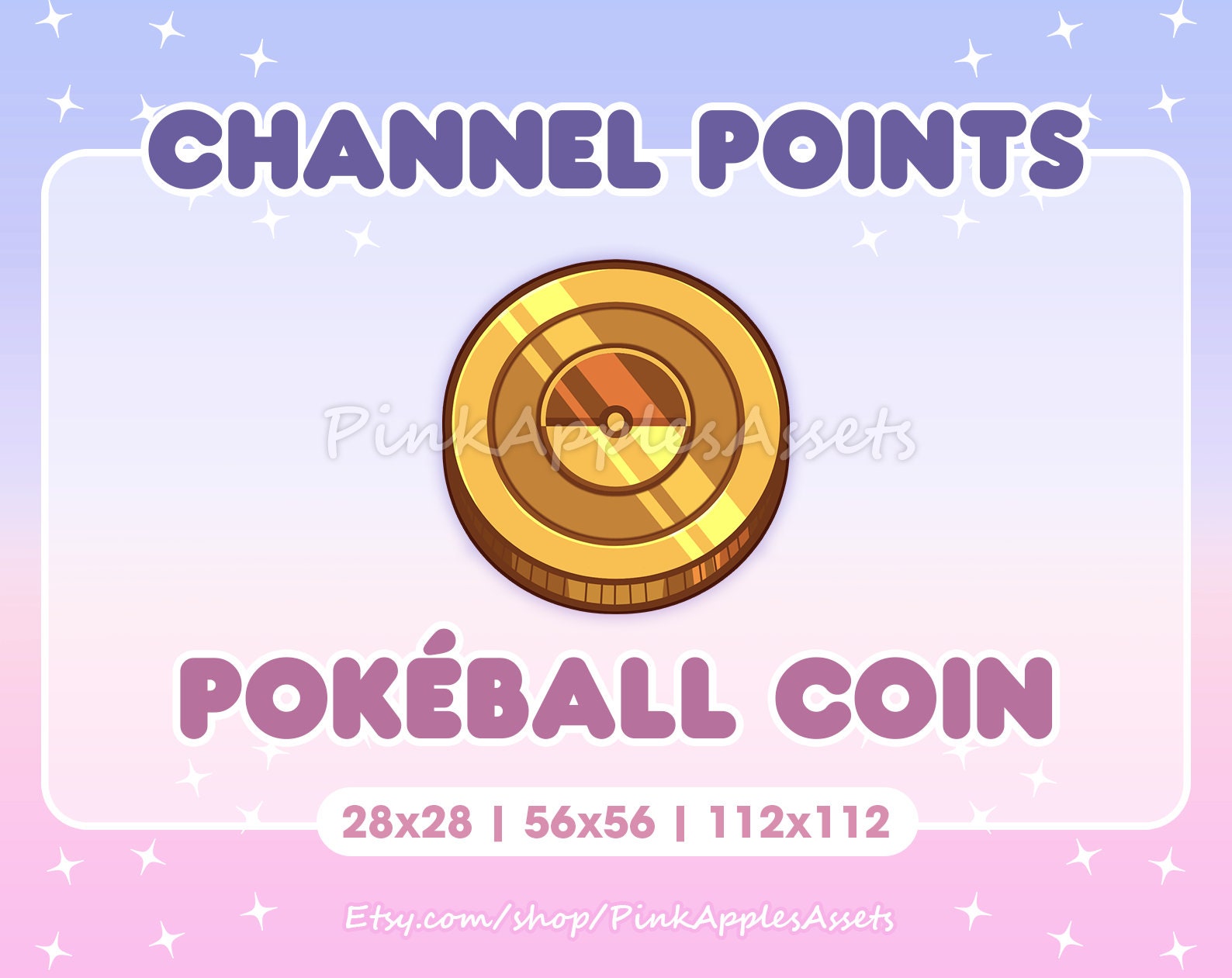 Pokeball Coin Channel Points Icon/emote for Twitch Instant Download - Etsy