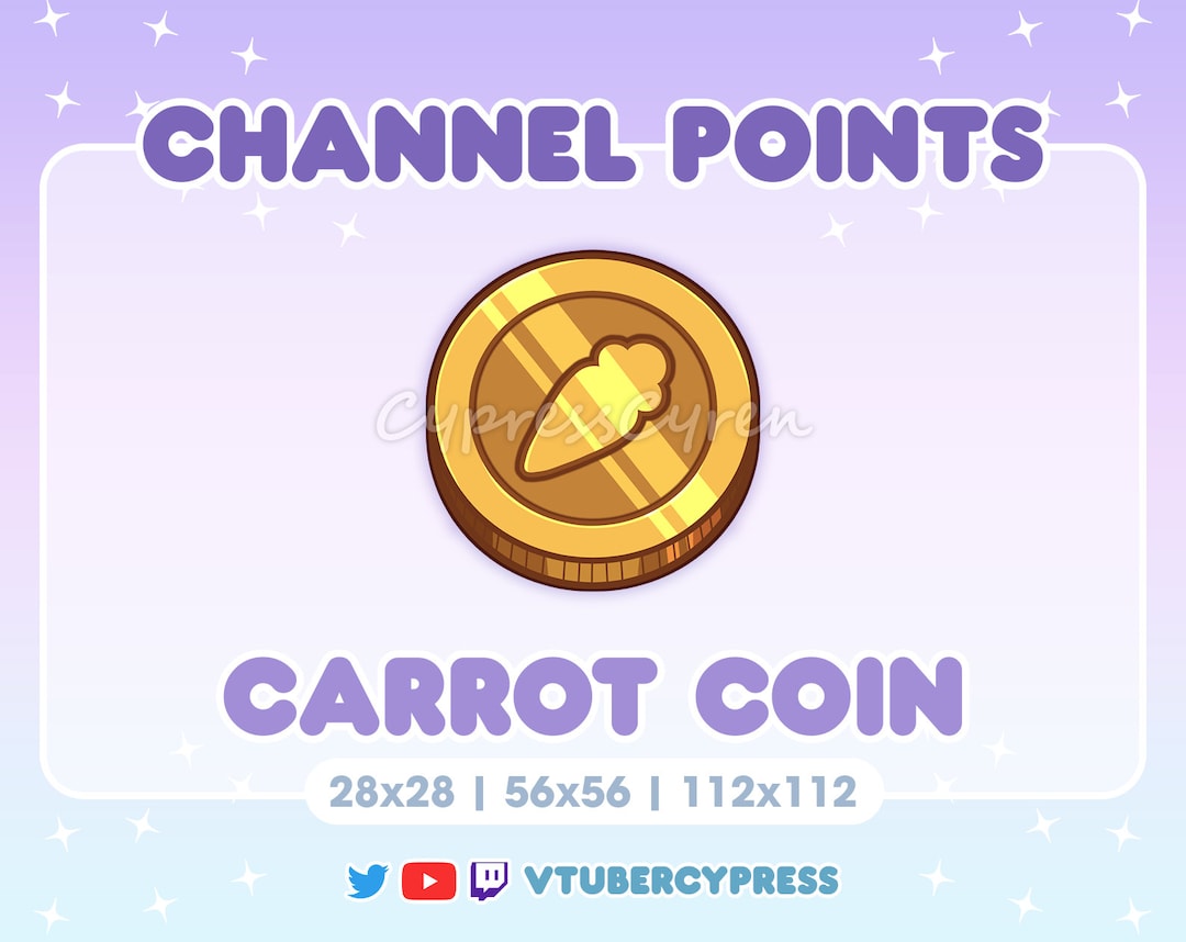 Carrot Coin Channel Points Icon/emote for Twitch Instant Download - Etsy