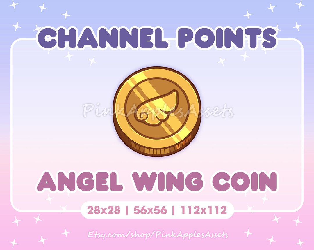 Angel Wing Coin Channel Points Icon/emote for Twitch - Instant Download ...
