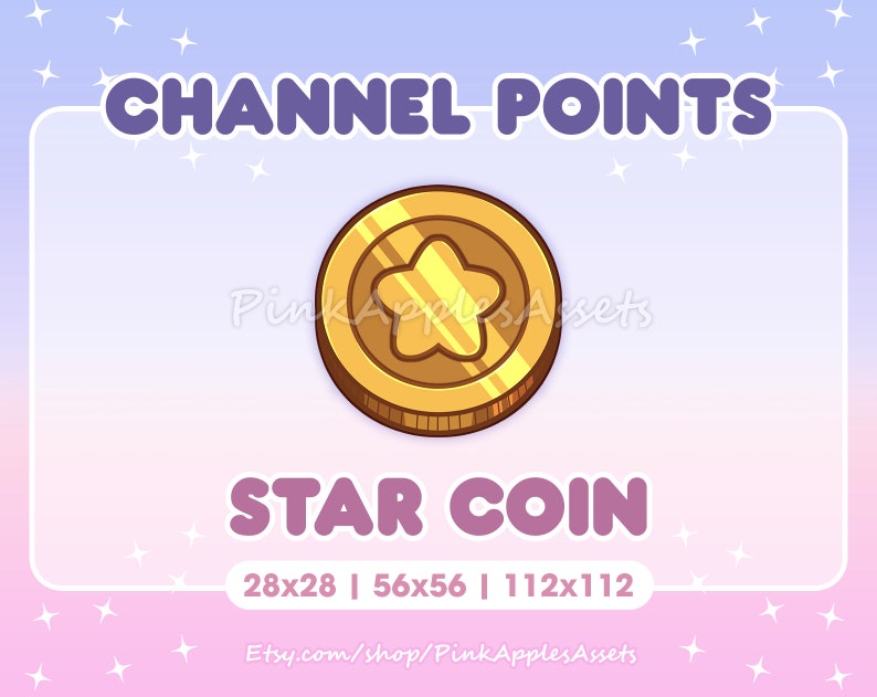 Star Coin Channel Points Icon/emote for Twitch - Instant Download! - Etsy