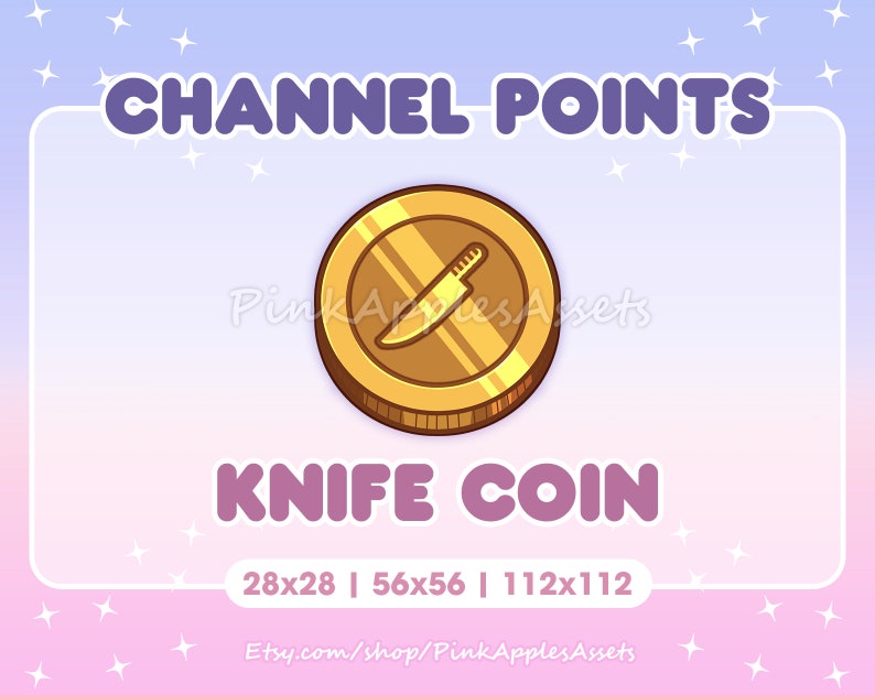 Knife Coin Channel Points Icon/emote for Twitch - Instant Download! - Etsy