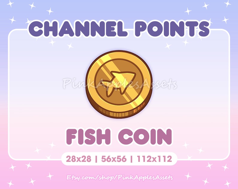 Fish Coin Channel Points Icon/emote for Twitch - Instant Download! - Etsy