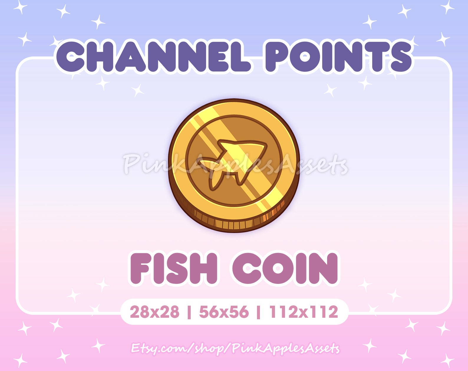 Fish Coin Channel Points Icon/emote for Twitch - Instant Download! - Etsy