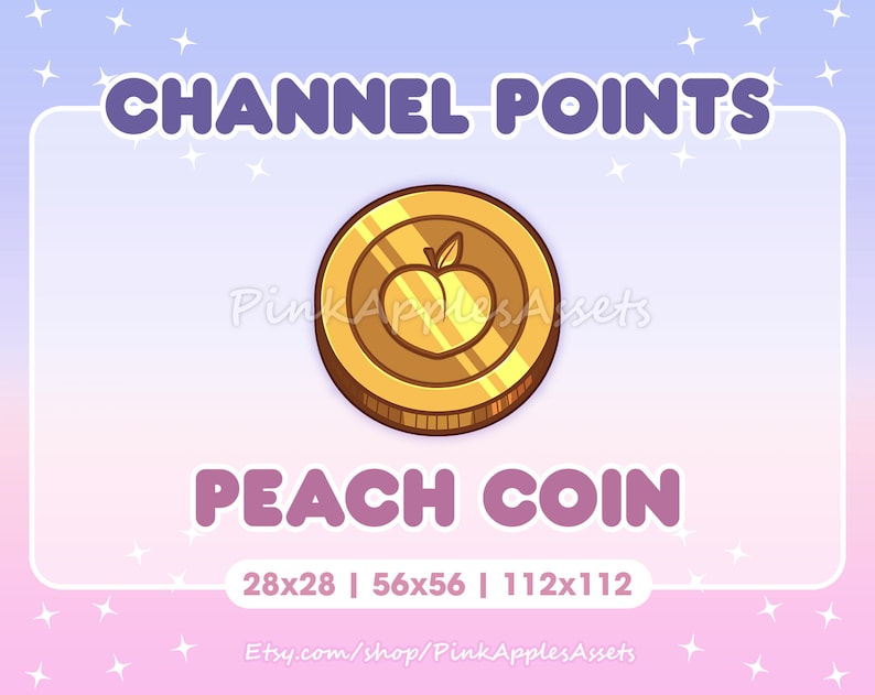 Peach Coin Channel Points Icon/emote for Twitch - Instant Download! - Etsy