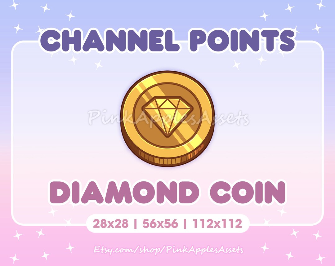 Diamond Coin Channel Points Icon/emote for Twitch - Instant Download ...