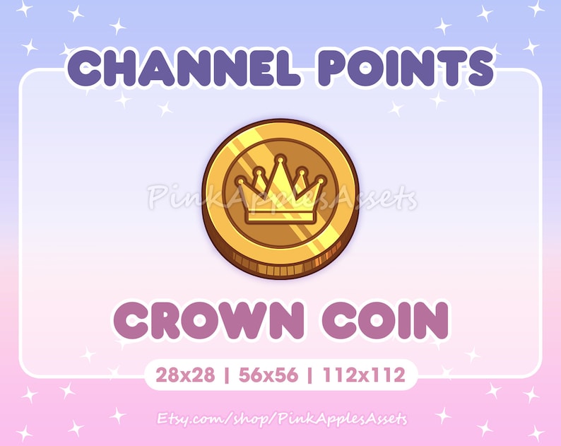 Crown Coin Channel Points Icon/emote for Twitch - Instant Download! - Etsy