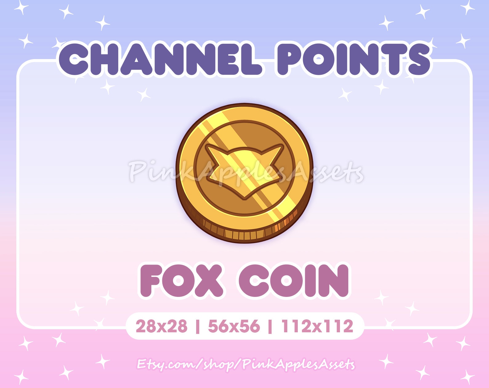 Fox Coin Channel Points Icon/emote for Twitch Instant Download - Etsy