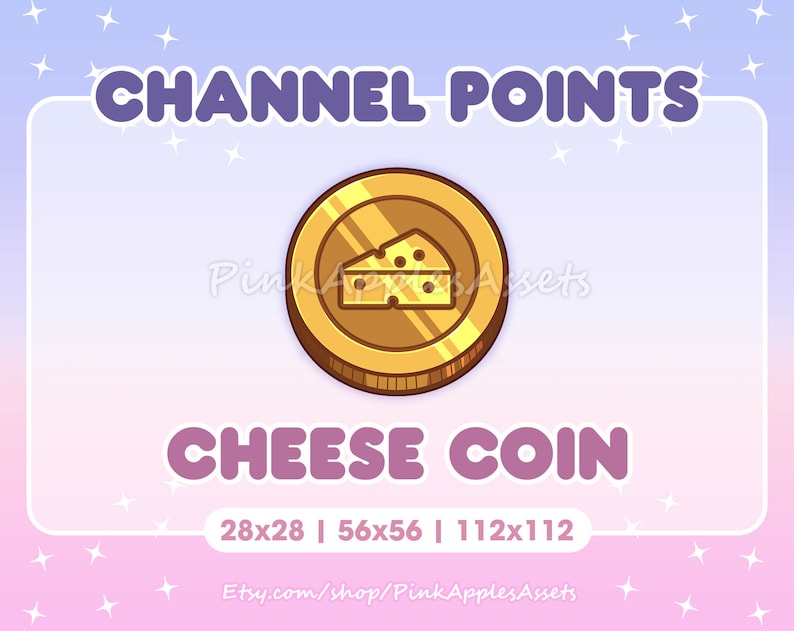 Cheese Coin Channel Points Icon/emote for Twitch Instant Download - Etsy
