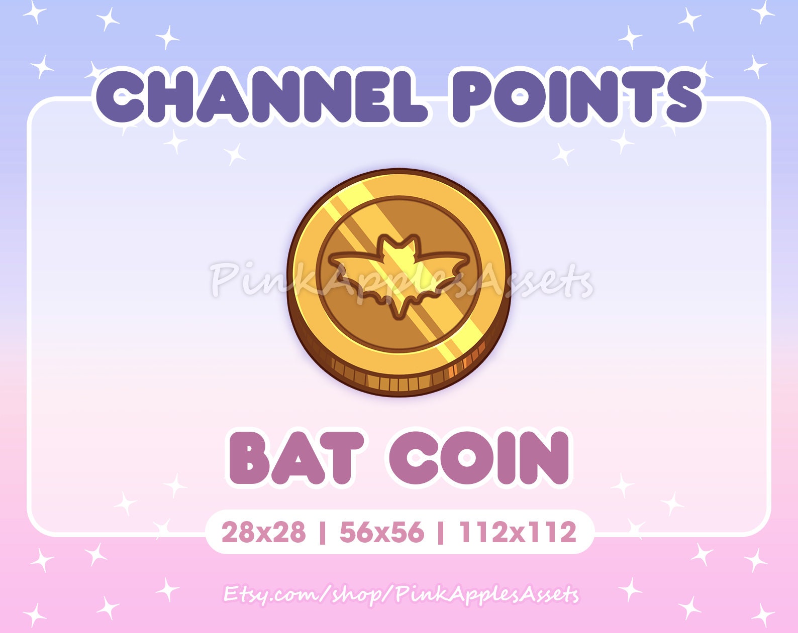 Bat Coin Channel Points Icon/emote for Twitch - Instant Download! - Etsy
