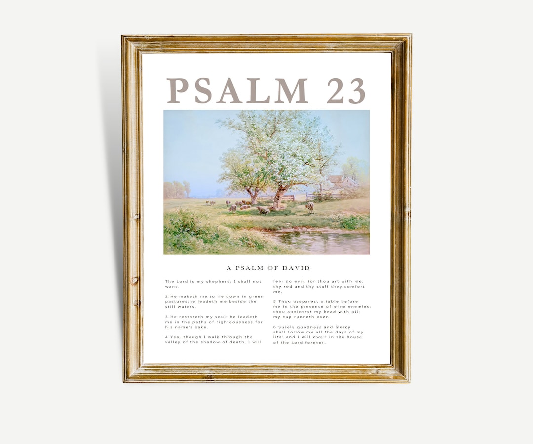 Psalm 23 Scripture Wall Art Printable, Downloadable Art Psalm ...