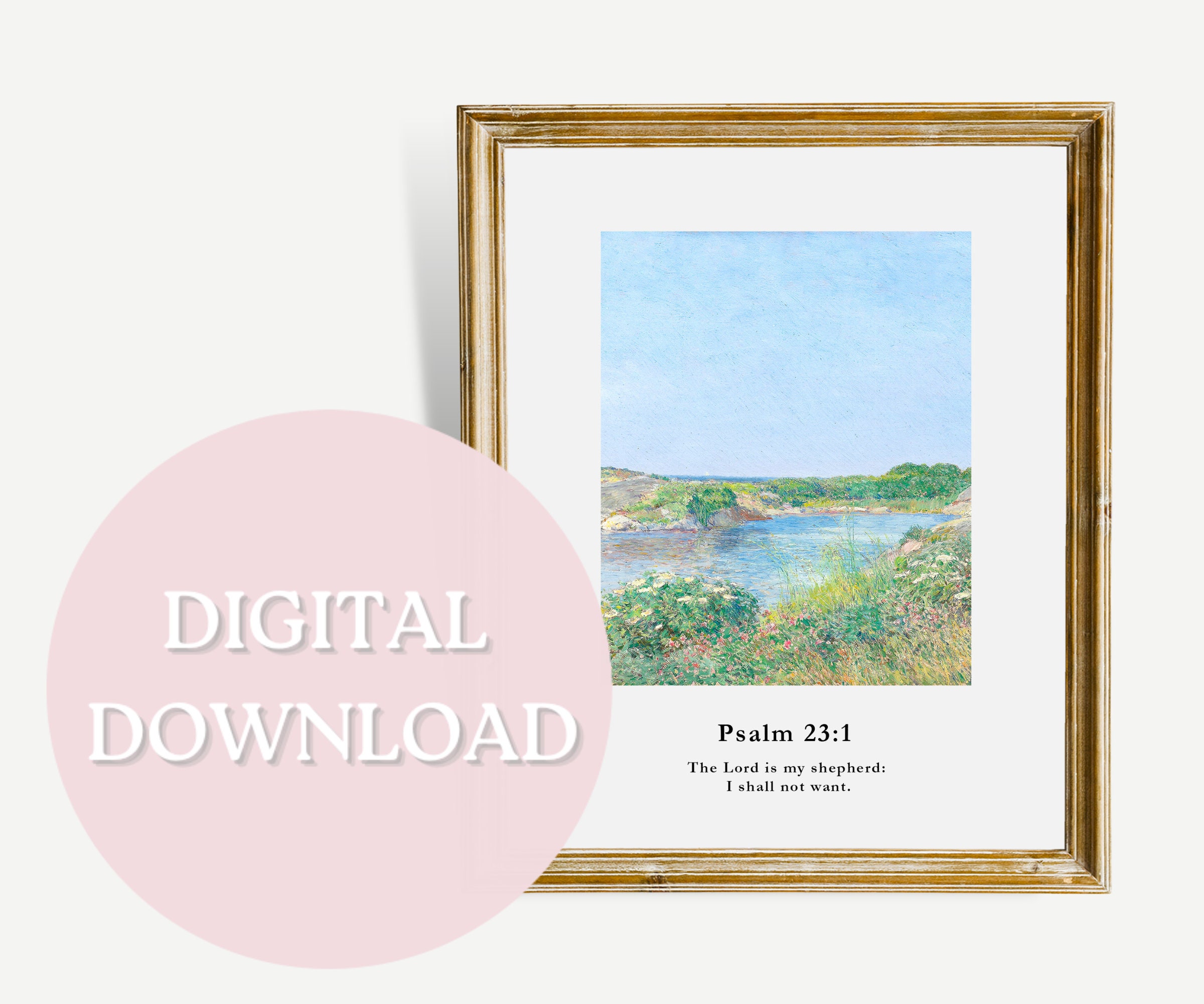 Psalm 23 Scripture, Gallery Wall Set, Christianity Printable Wallart ...