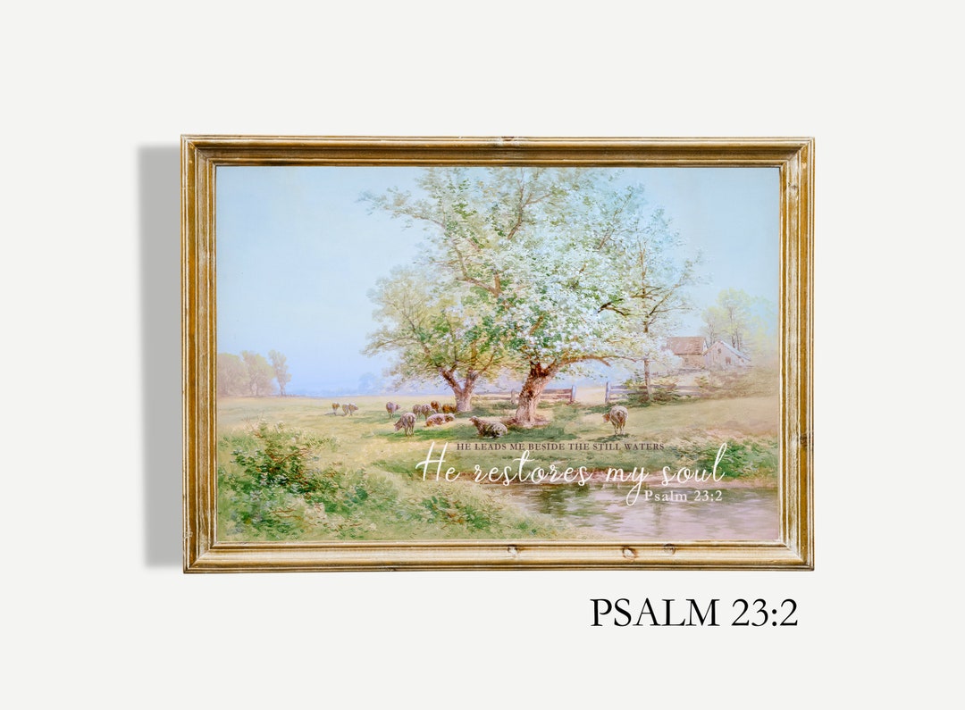 Psalm 23 Scripture Wall Art Printable, Downloadable Art Psalm 23 ...