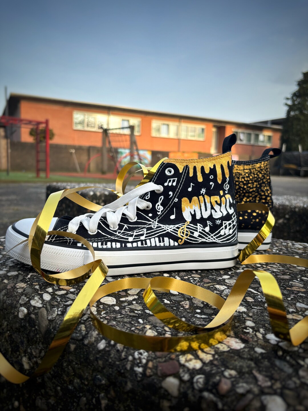 Music Painted Sneakers, Custom Boots, Personalization Shoes, Festival ...