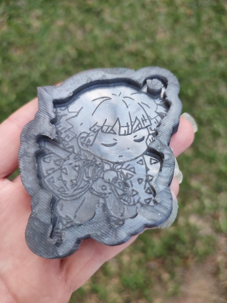 Demon Hunter Mold / Demon Hunter Zenitsu / Demon Anime Keychain Molds ...