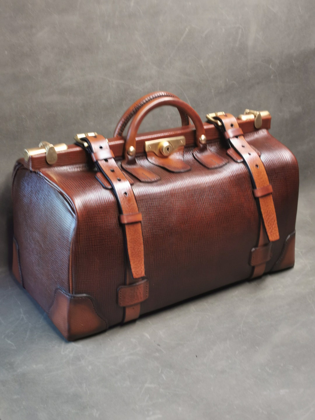 Gladstone Doctors Kit Bag Vintage Antique Leather Travel Art Deco - Etsy