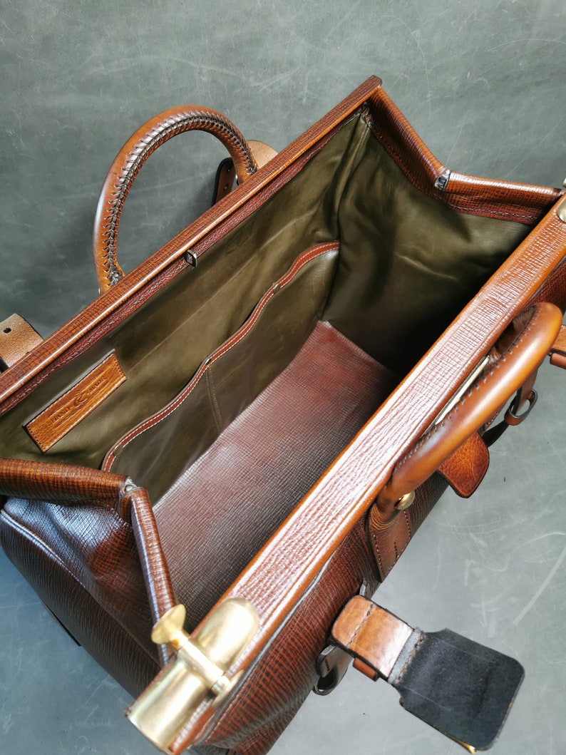 Gladstone Doctors Kit Bag Vintage Antique Leather Travel Art Deco - Etsy