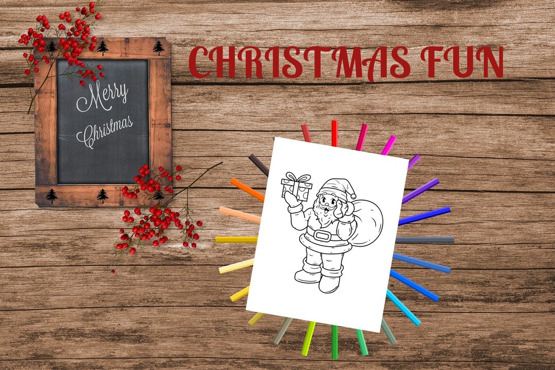Kids Christmas Fun, 76 Printable Coloring Pages With Santa, Snowmen ...