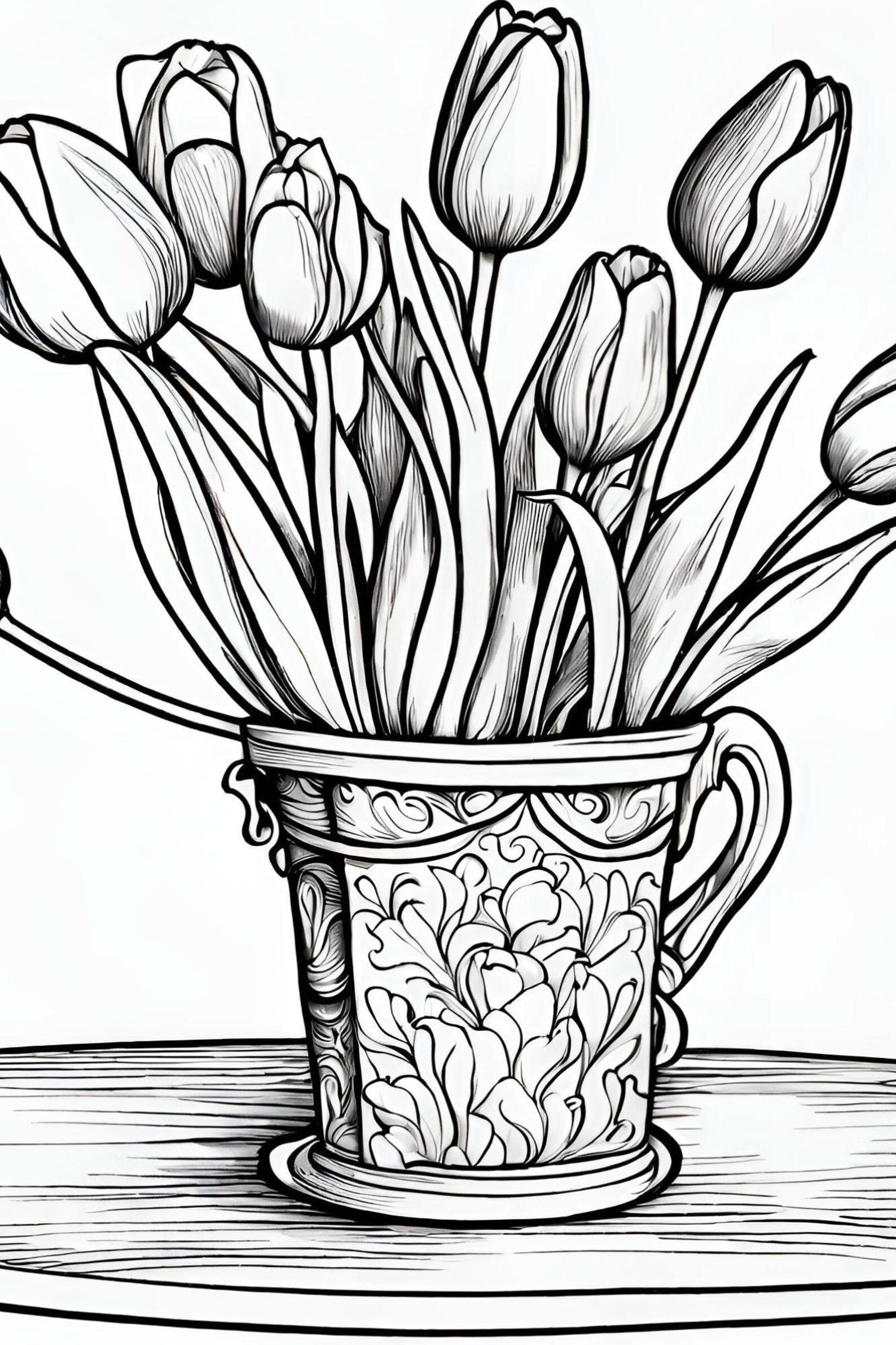 Mesmerizing Flowers. 104 Pages of Beautiful, Serene, and Calming ...