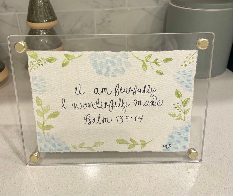 Scripture Art in Acrylic Frame - Etsy