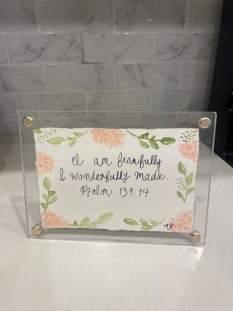 Scripture Art in Acrylic Frame - Etsy