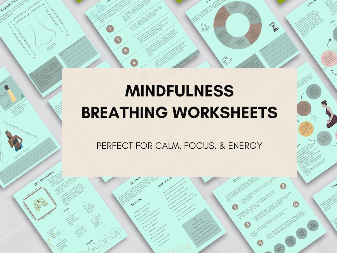 Mindfulness Breathing Worksheets Mindfulness Activities Breathing ...