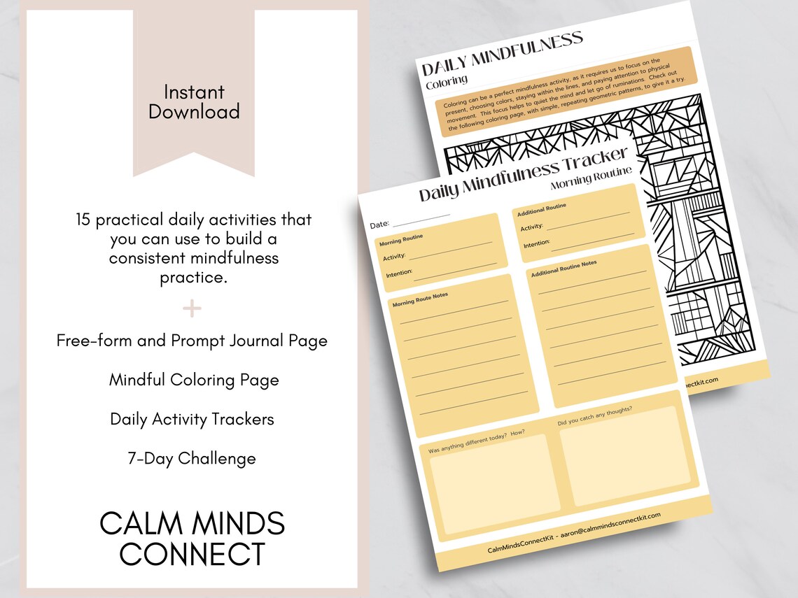 Mindfulness Activity Worksheets Mindfulness for Teens and Adults ...