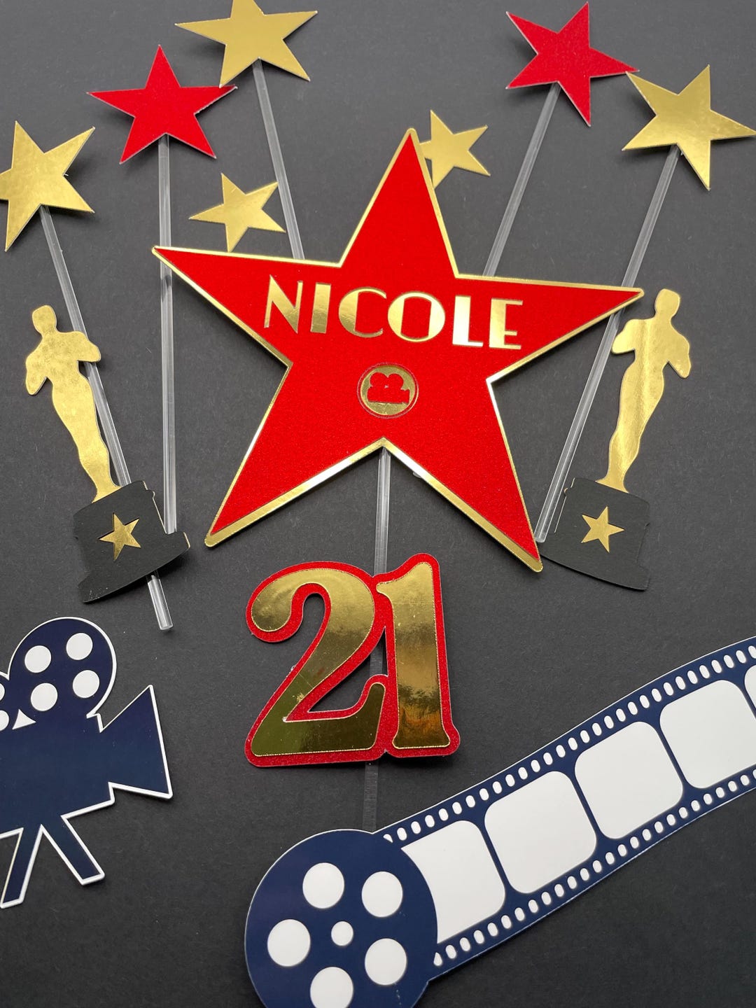 Hollywood Movie Star Cake Toppers - Etsy