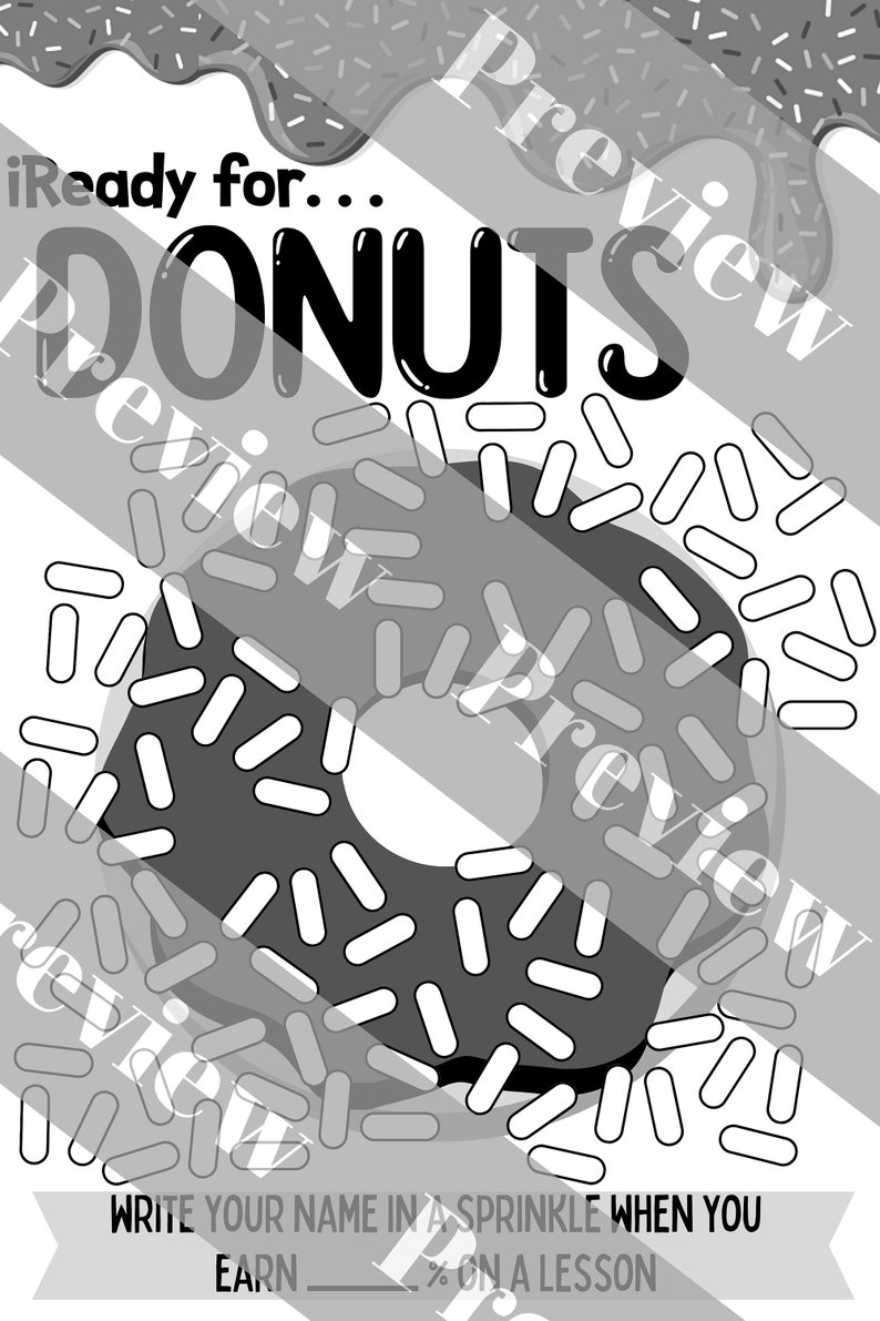 Iready Incentive Reward Poster (donuts - 100 Lessons) - Etsy