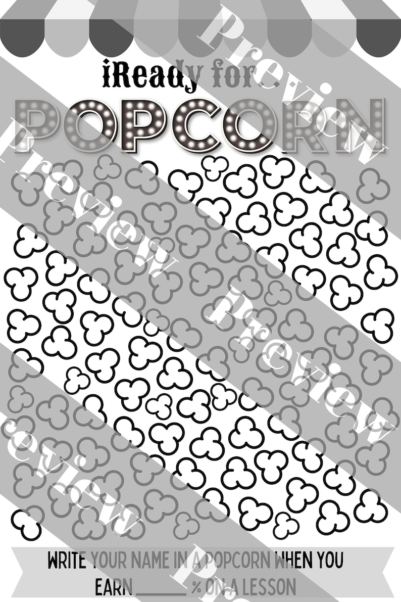 Iready Incentive Reward Poster (popcorn - 100 Lessons) - Etsy