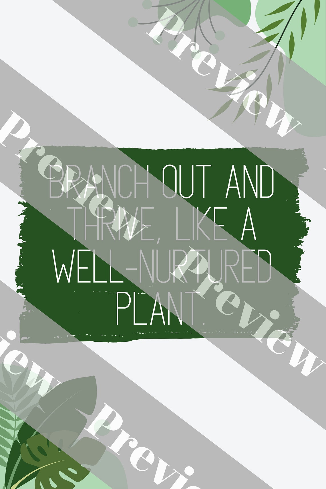 Growth Mindset Green Oasis - Nature Theme - Poster Set (portrait) - Etsy